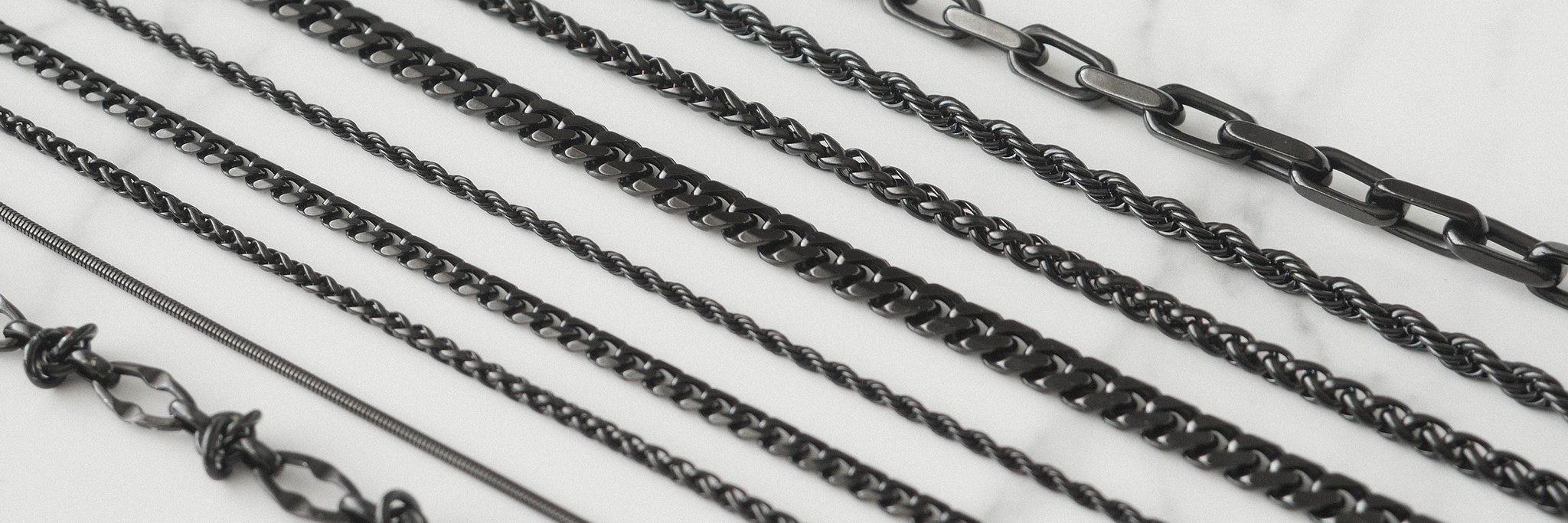 Shop Black Chains & Necklaces | Premium Black Jewellery