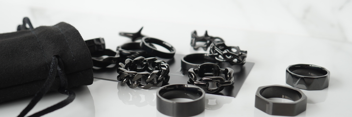 Shop Black Rings | Premium Black Jewellery.