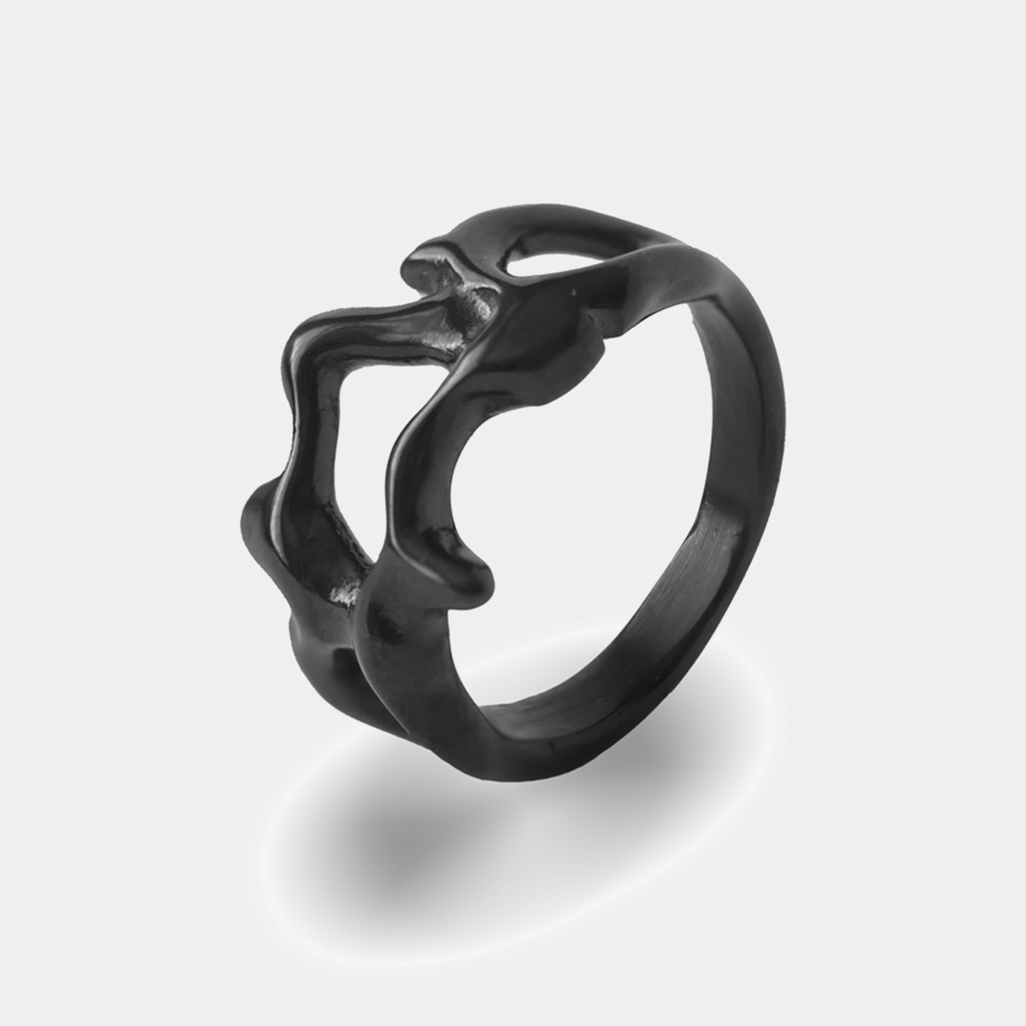 Liquid Ring (Black) | No-Fading Black Rings | Metzi