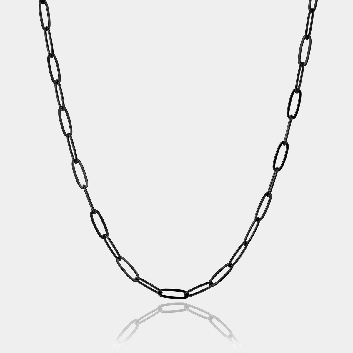 Paperclip Chain 4mm (Black) | Metzi